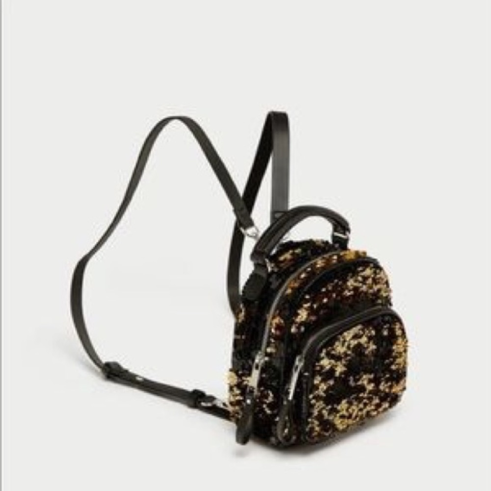 Zara Convertible Sequins Mini Backpack Preowned - Gem